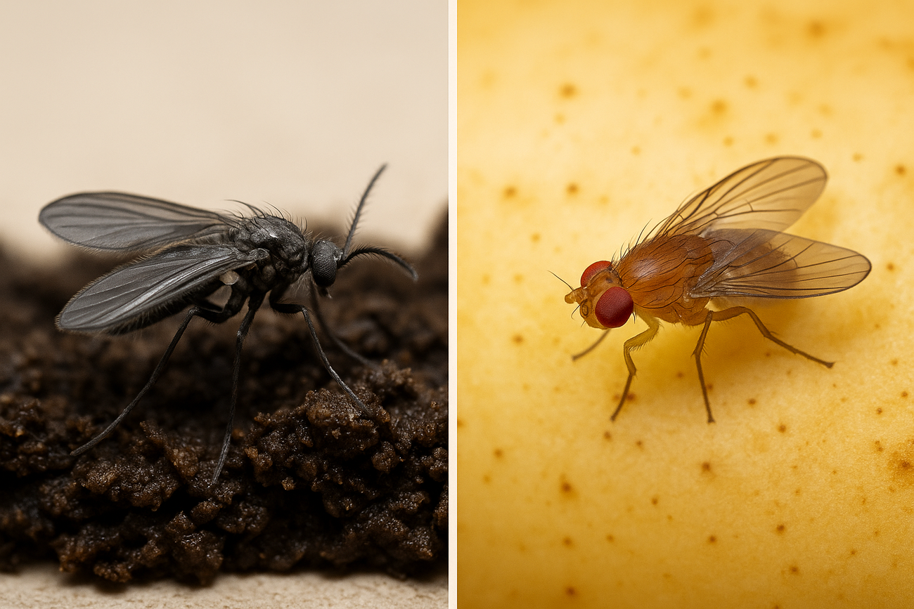 Fungus gnats vs. fruit flies: differences, causes, typical mistakes ...